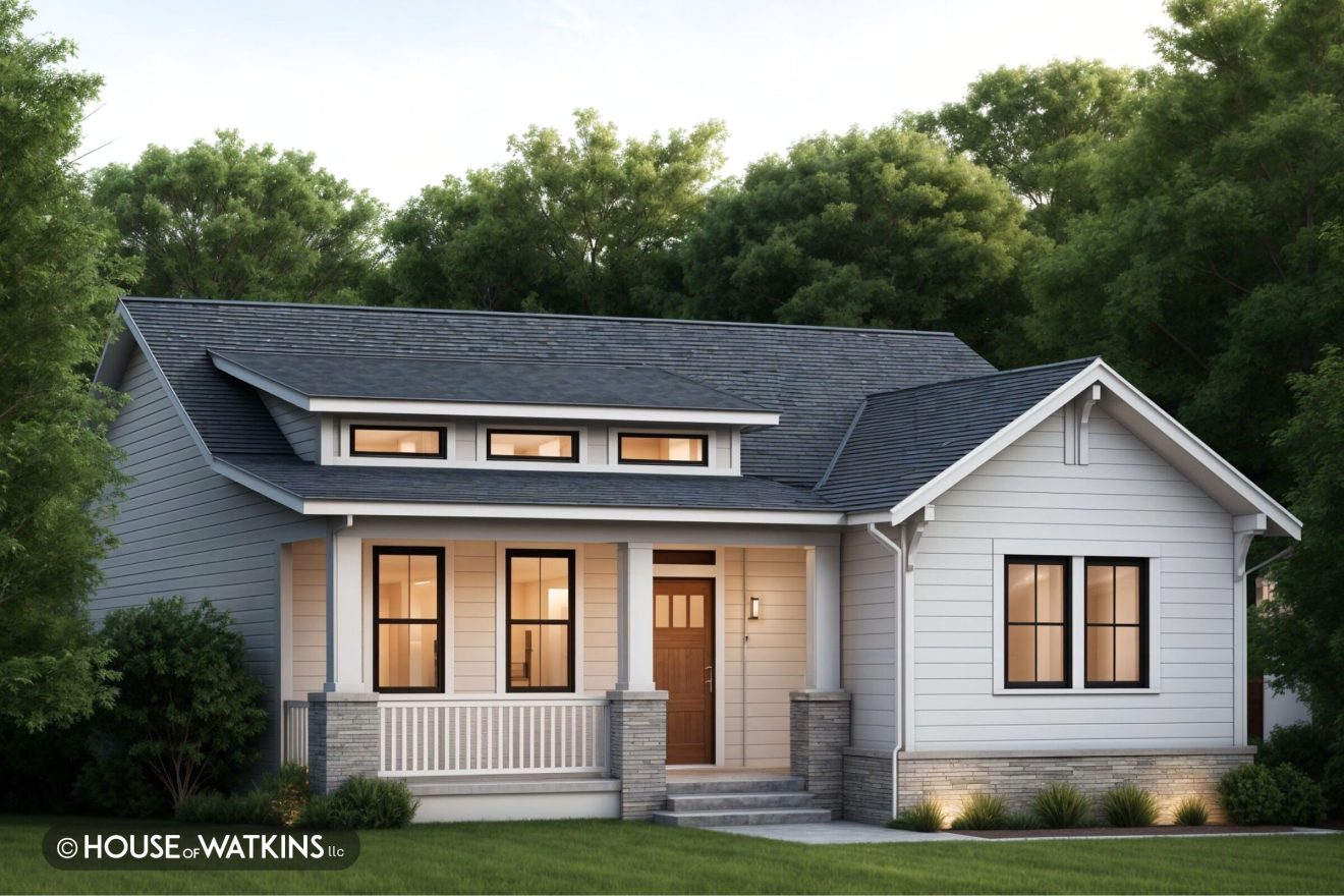 3 Bedroom Craftsman House Plan w Office and Detached Garage