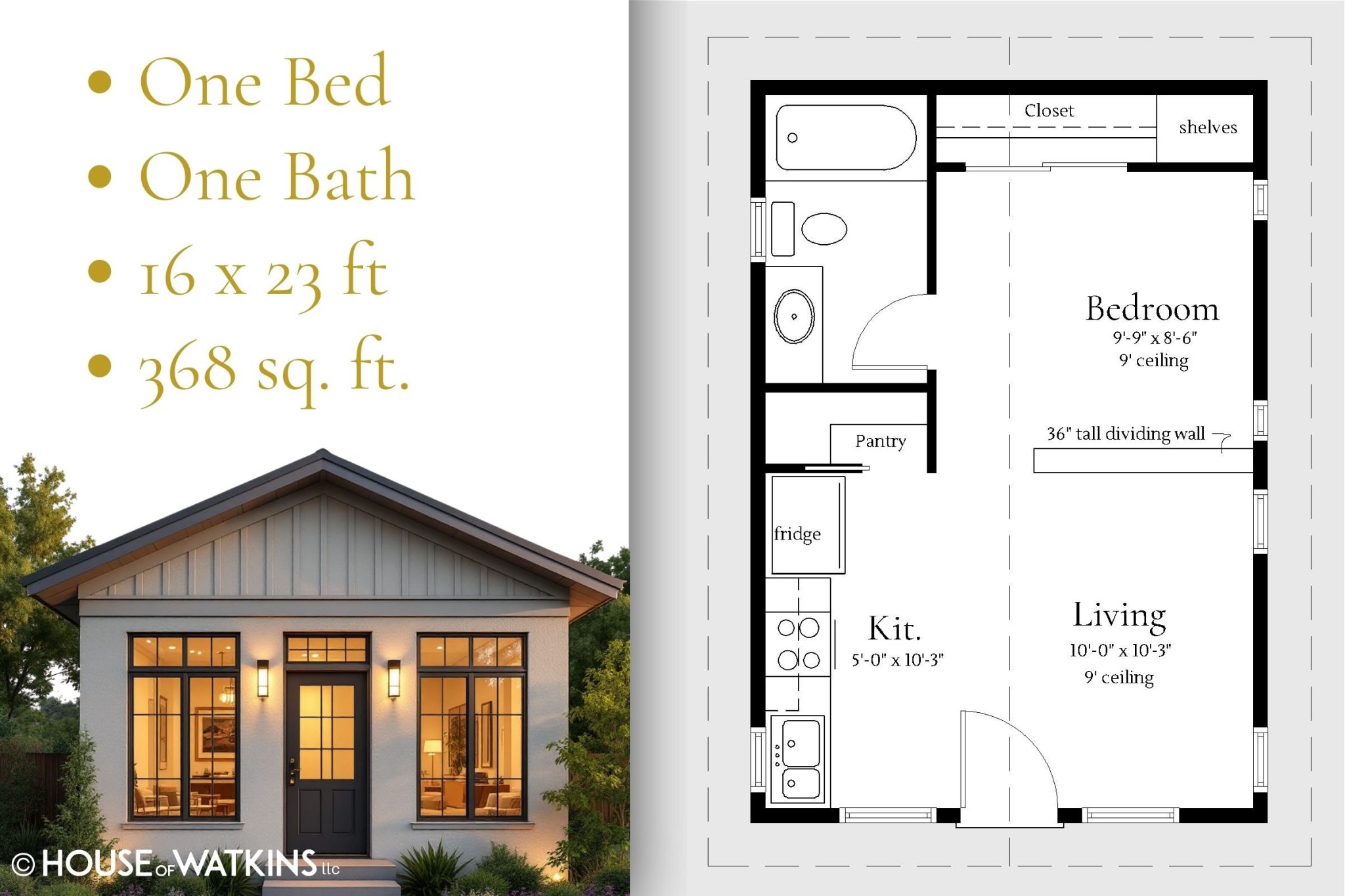 ADU Accessory Unit House Plan | House of Watkins, LLC