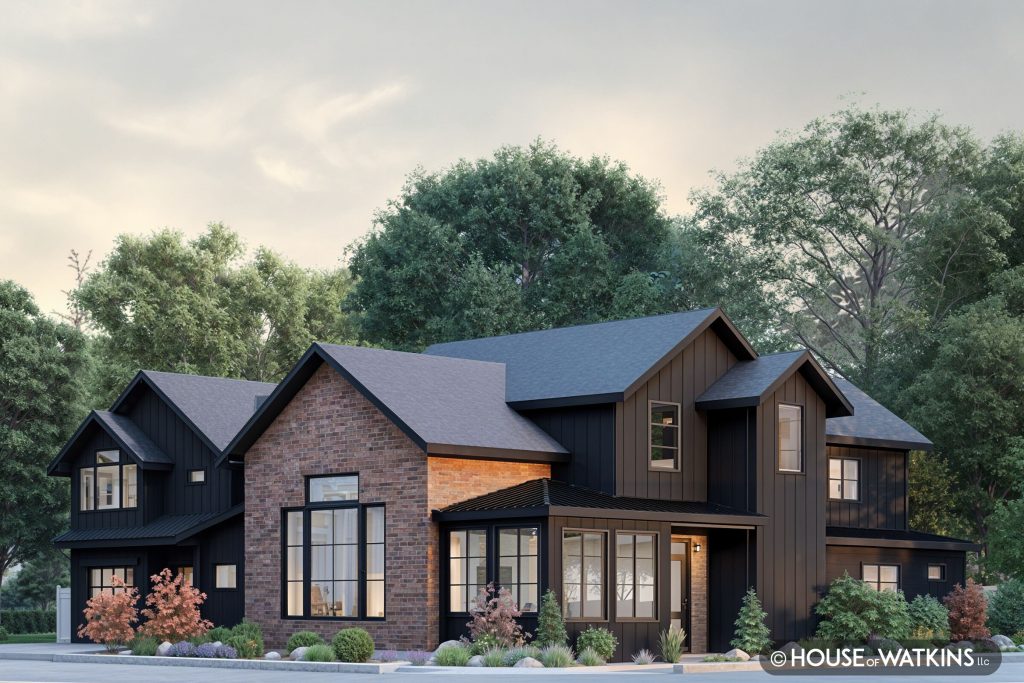 4 Bedroom 2 story modern farmhouse with casita house plans