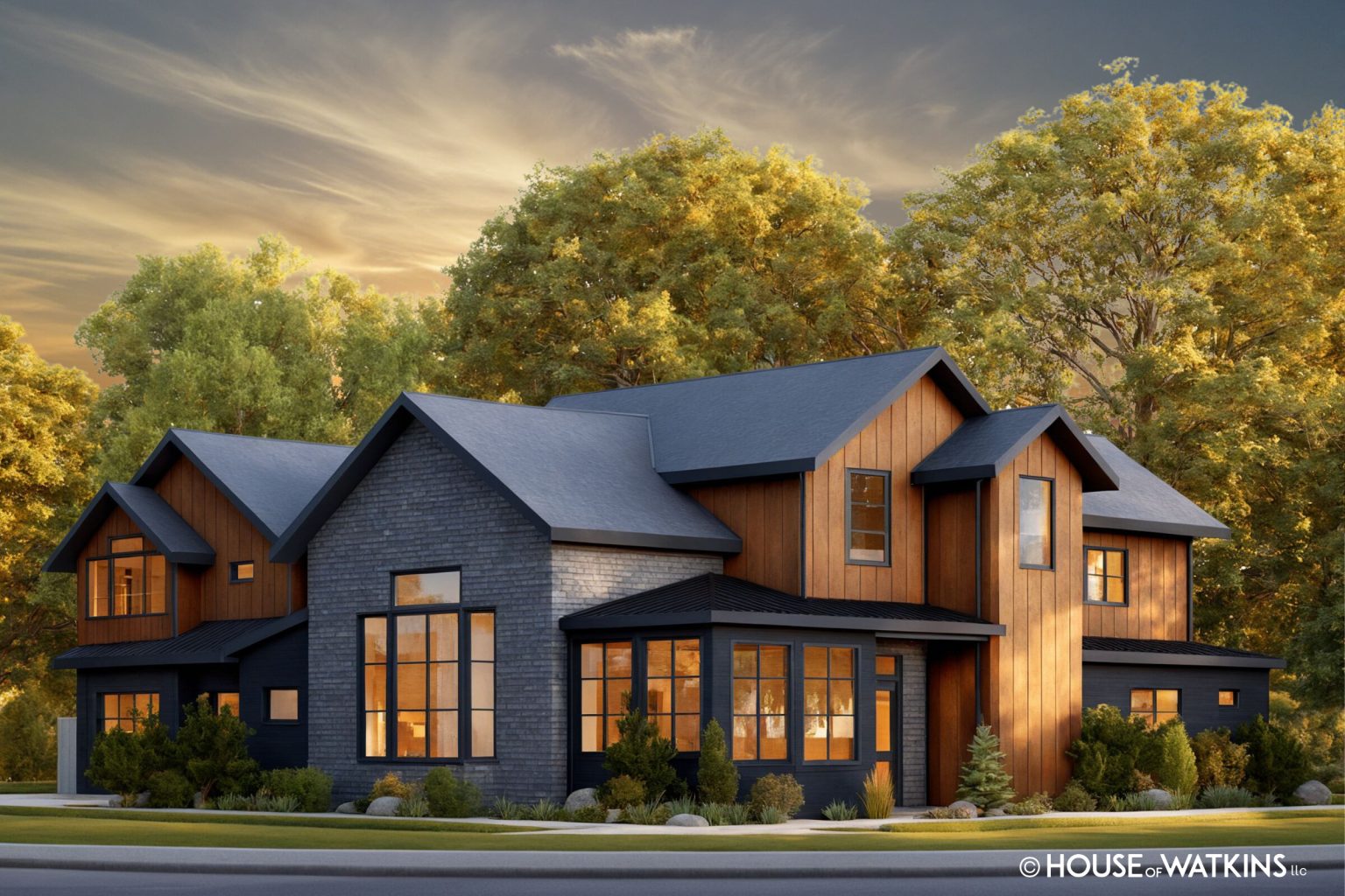 4 Bedroom 2 story modern farmhouse with casita house plans